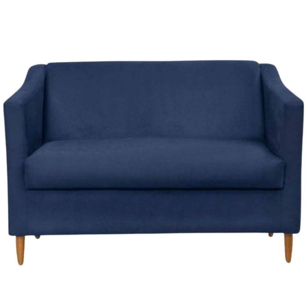 Sofa suede azul marinho | Pontofrio