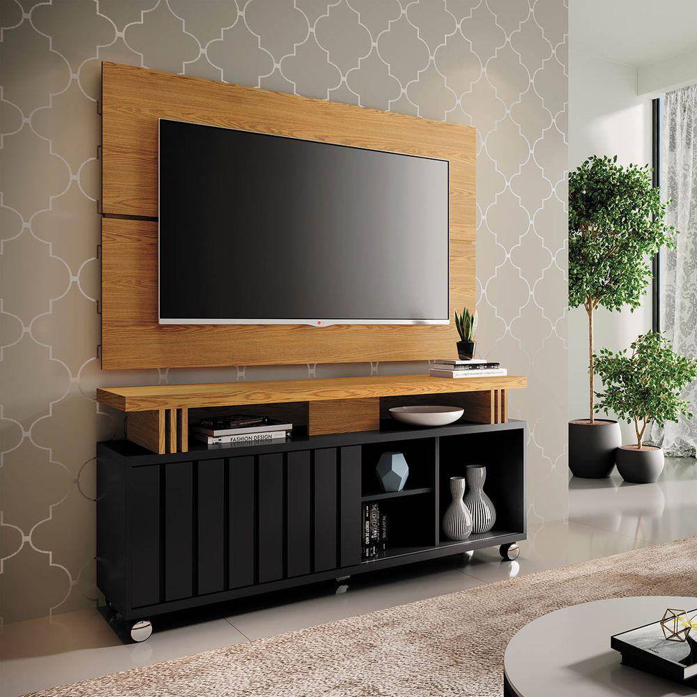 Rack com painel tv e porta de correr | Black Friday Pontofrio