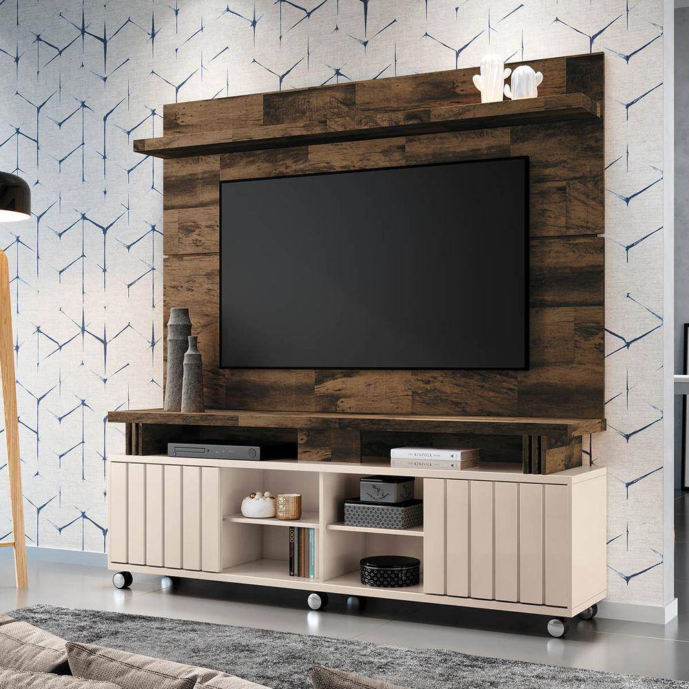 Rack com painel tv e porta de correr | Black Friday Pontofrio