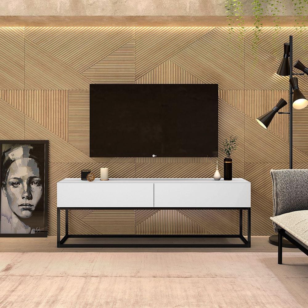 Rack Eros Estilo Industrial preto | Pontofrio