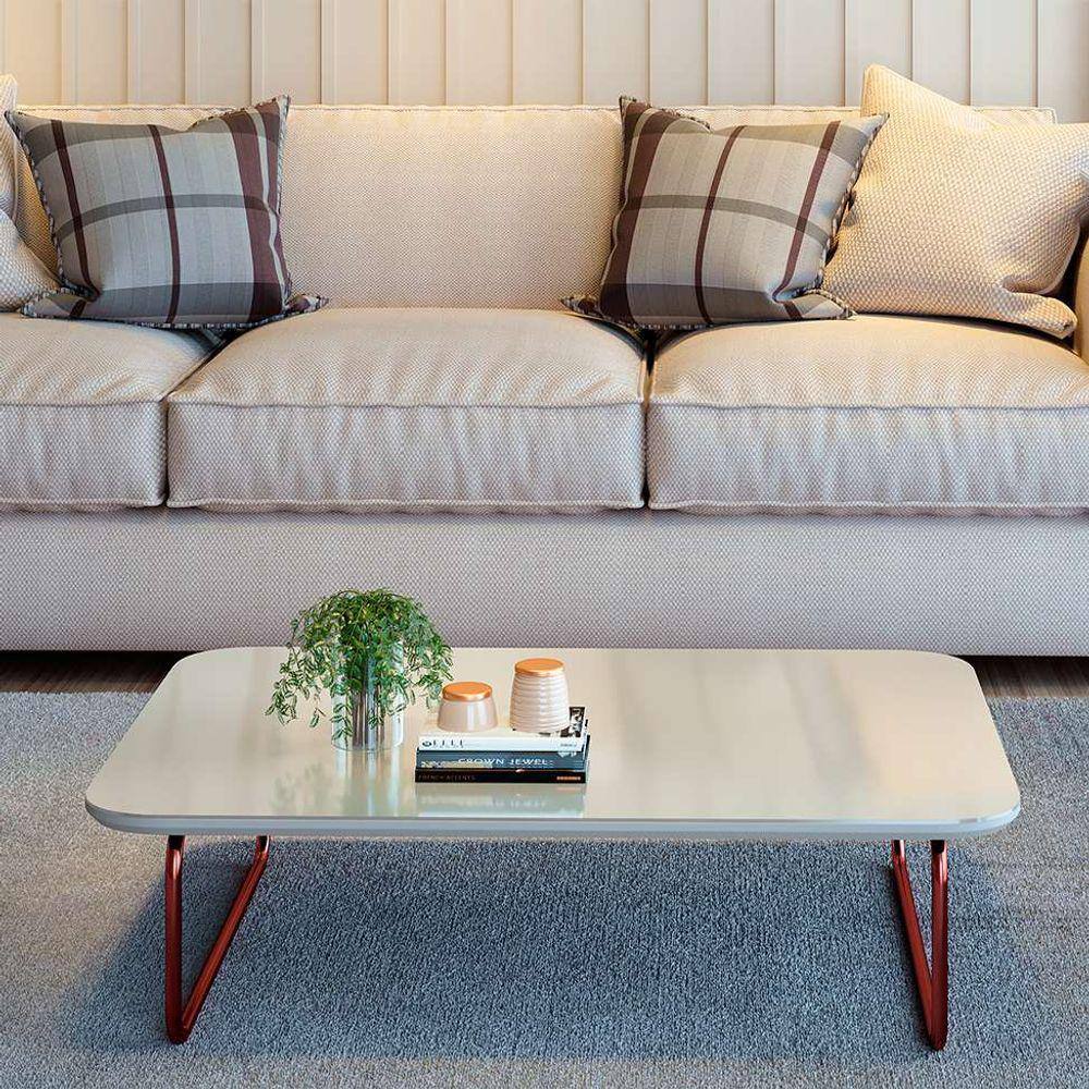 Mesa centro retangular tampo em vidro preto samia | Pontofrio