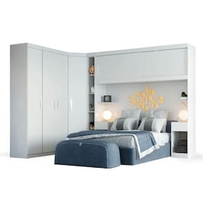 Guarda roupa modulado casal genova batrol branco brilho | Pontofrio