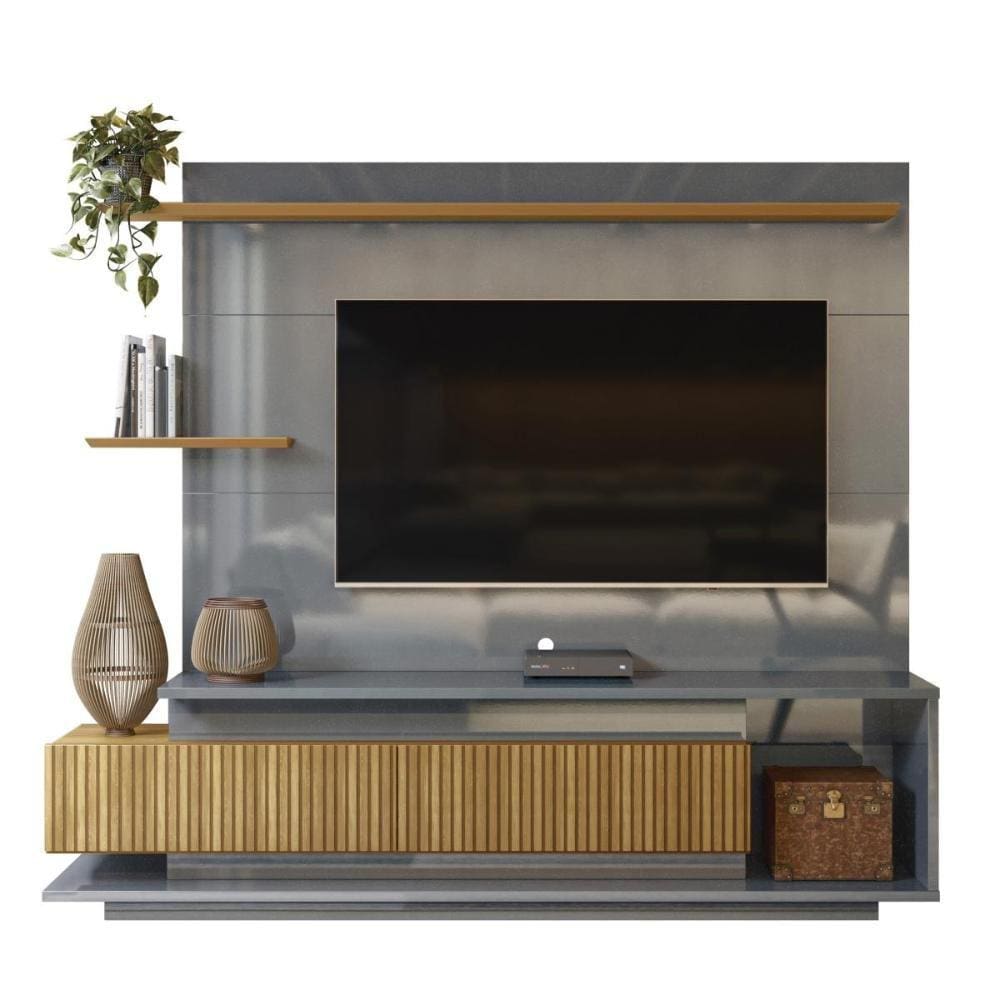 Painel ripado com rack suspenso | Pontofrio