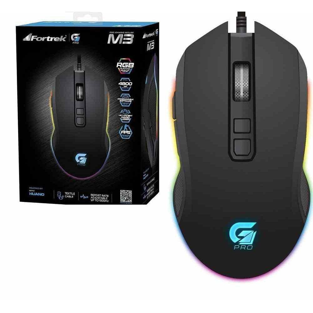 Mouse gamer pro m3 rgb preto fortrek fortrek mouses | Black Friday ...