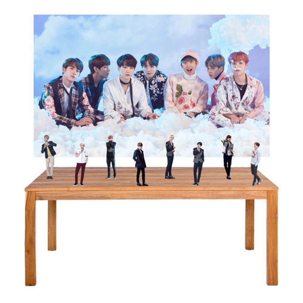 Kit display festa mdf bts 9 displays 22cm x4adesivos | Pontofrio
