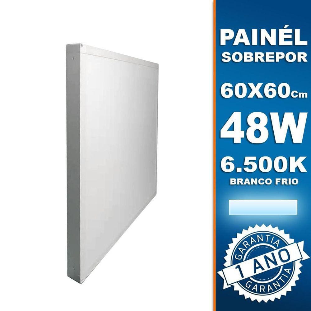 Painel led plafon 96w sobrepor 60x60 branco frio 8000k | Pontofrio