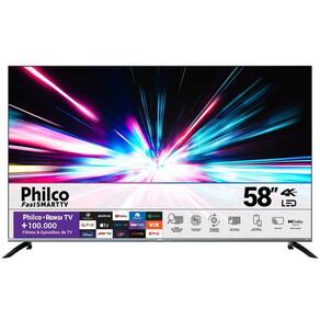 Smart tv led 58" uhd 4k philco ptv58f80sns com netflix, dolby audio, wi ...