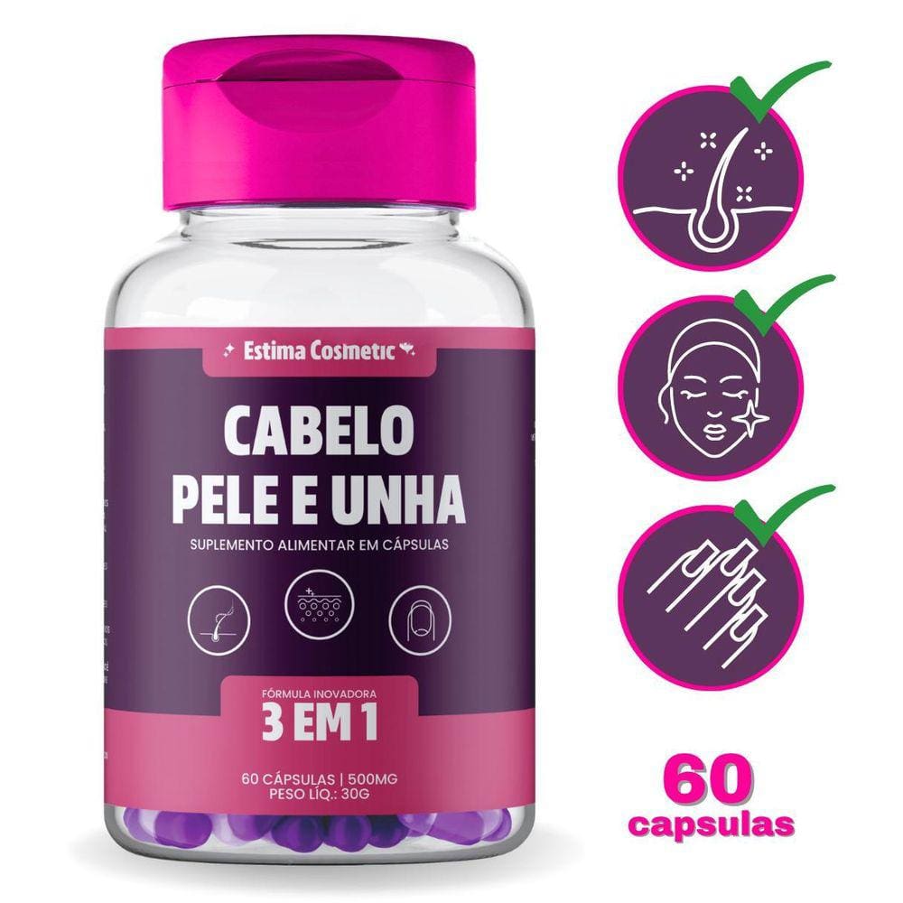 Suplemento pele cabelo e unha | Pontofrio