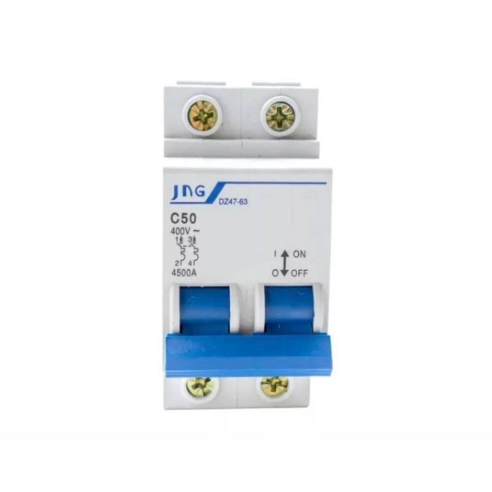 Disjuntor bipolar 50a curva c din mini lukma | Pontofrio