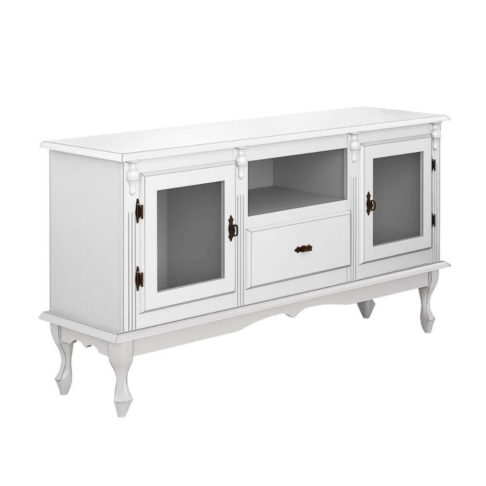 Rack 2 gaveta e 2 nicho ravel em eucalipto mdf cacau branco maxima | Pontofrio