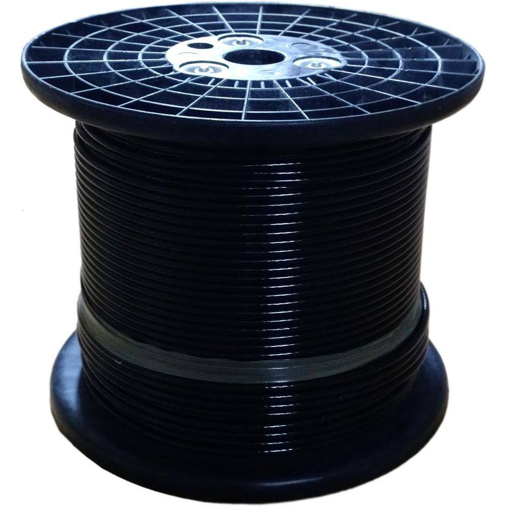 Cabo aco revestido em pvc preto | Pontofrio