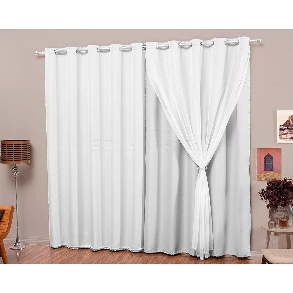 Cortina de voal branca 5 metros por 4 | Pontofrio