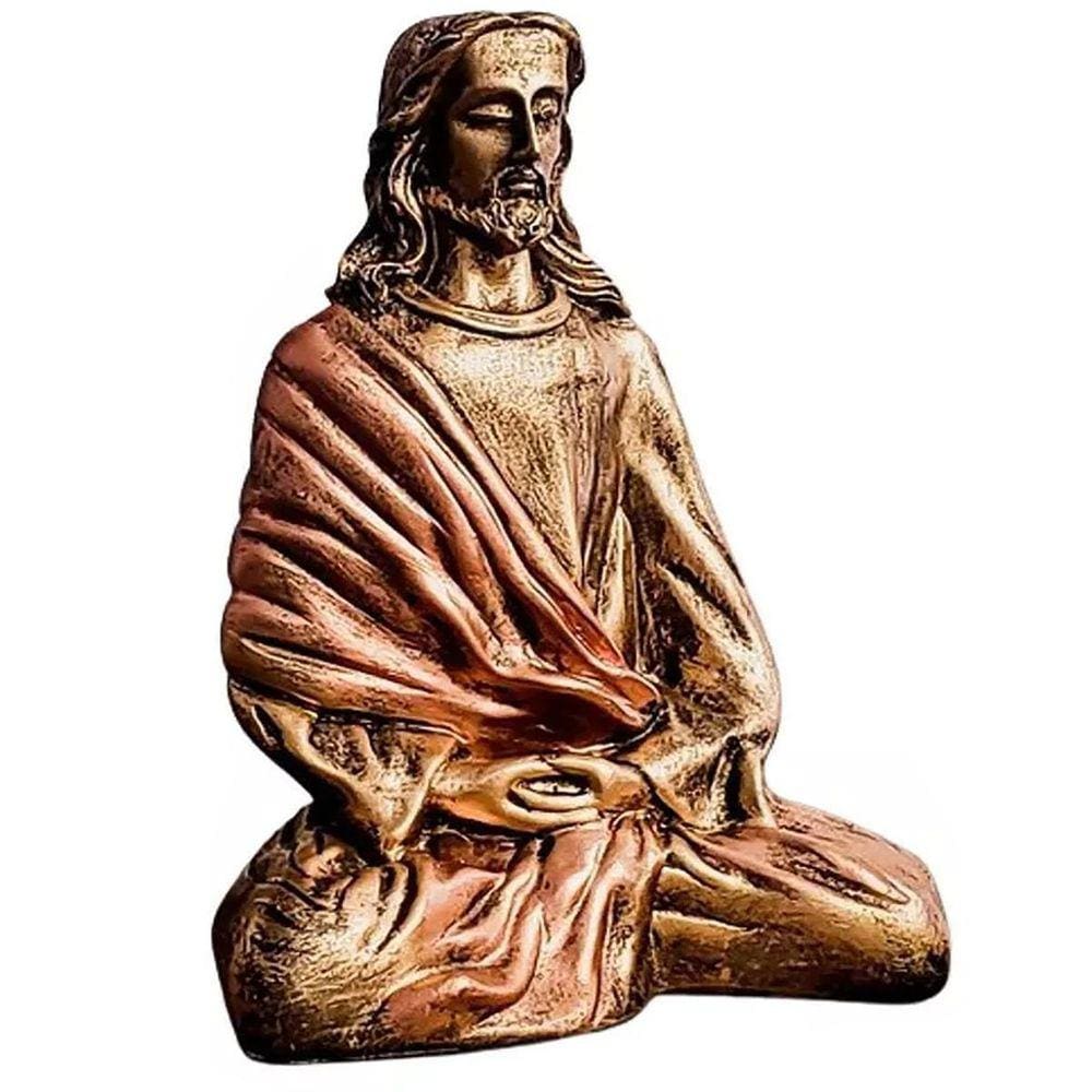 Estatua jesus meditando | Pontofrio