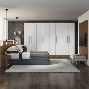 Guarda roupa casal modulado completo queen com 7 porta | Pontofrio