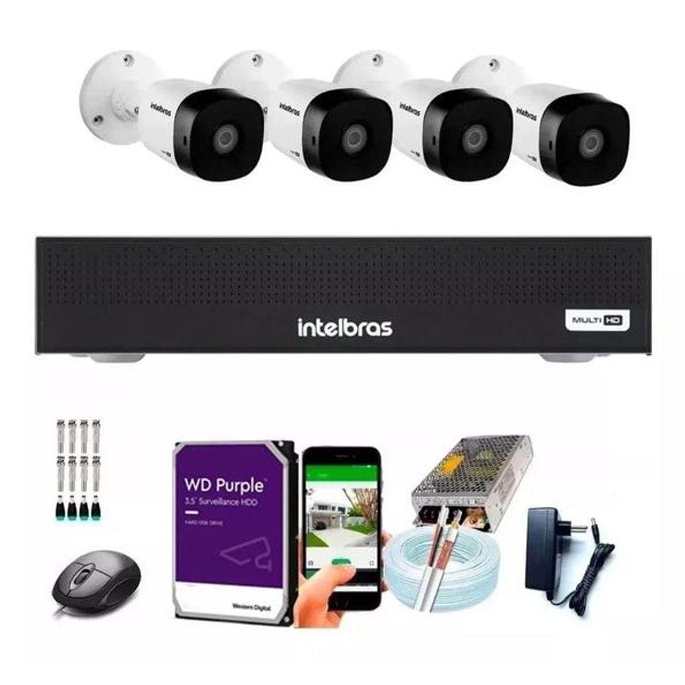 Kit cftv 4 cameras intelbras | Pontofrio