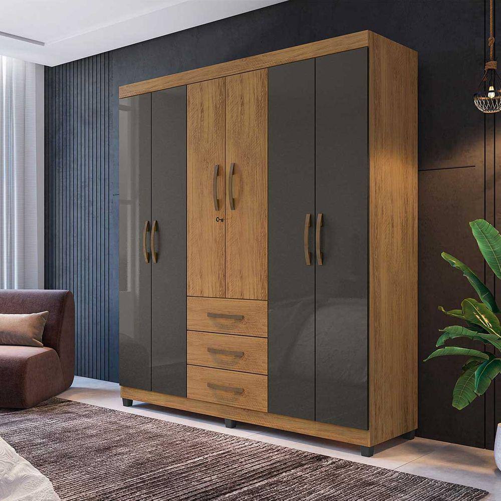 Guarda roupa com chave nas portas | Pontofrio