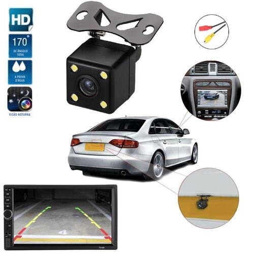 Kit Central Multimídia + Câmera de Ré Quadrada | Ponto