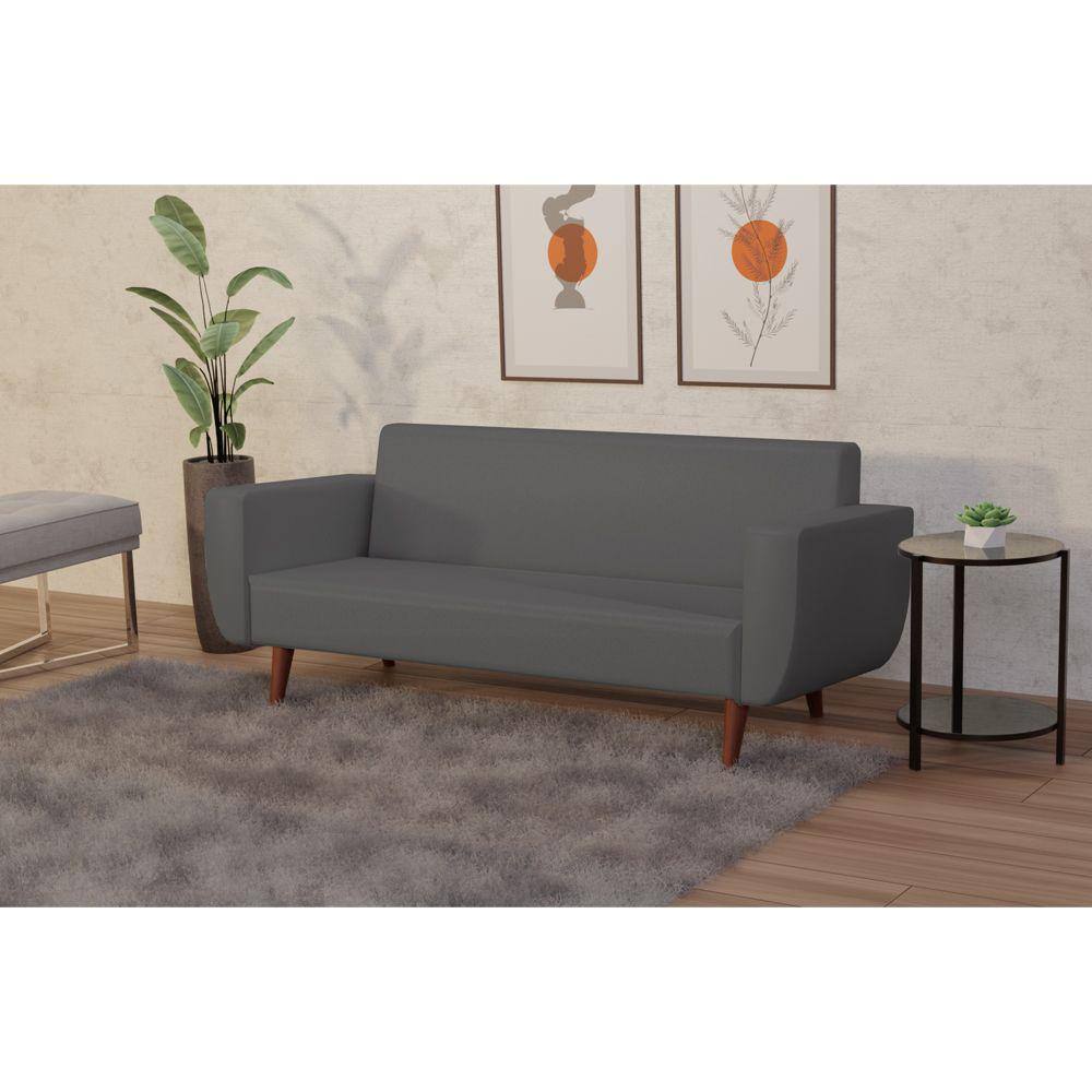Sofa cinza reto | Pontofrio