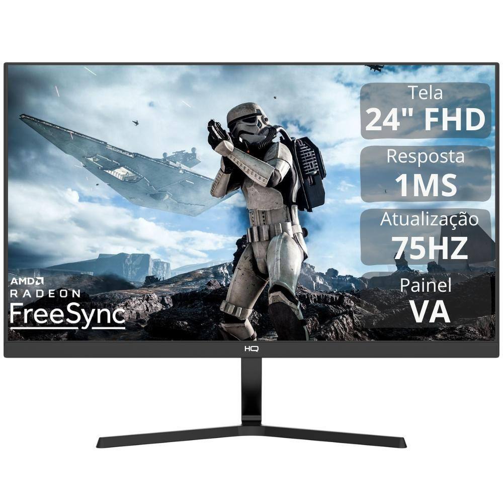 Monitor gamer led 24 curvo full hd 1ms hdmi 75hz widescreen hq | Pontofrio