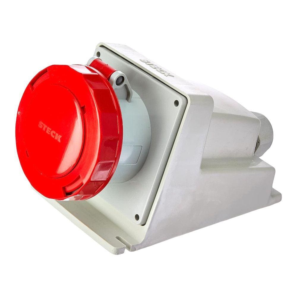 Tomada sobrepor industrial 380v 440v 2 t vermelho newkon steck | Black ...