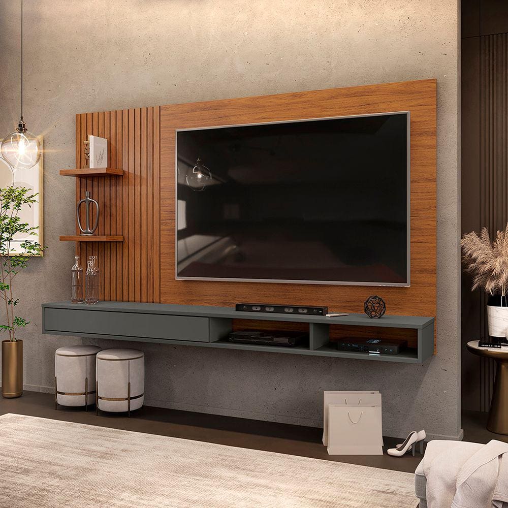 Painel tv ate 60 polegadas cinza | Pontofrio