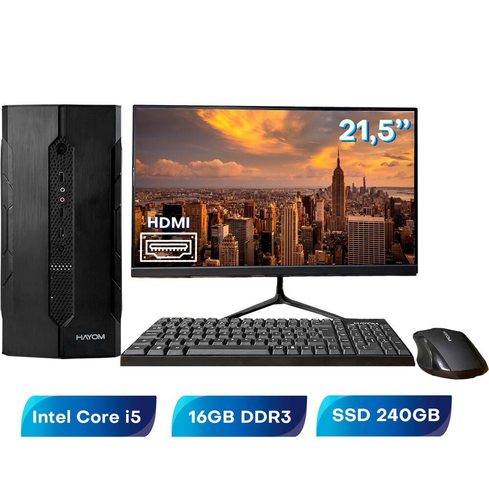 Core i5 hd 1 tb ram 4gb 21 5 windows 10 pacote office 365 anti virus ...