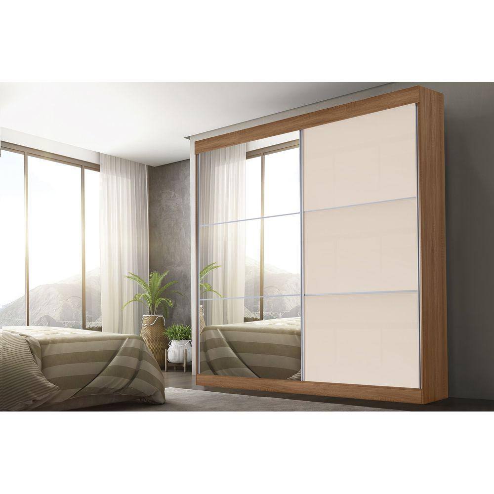 Guarda roupa casal com espelho monte claro | Pontofrio