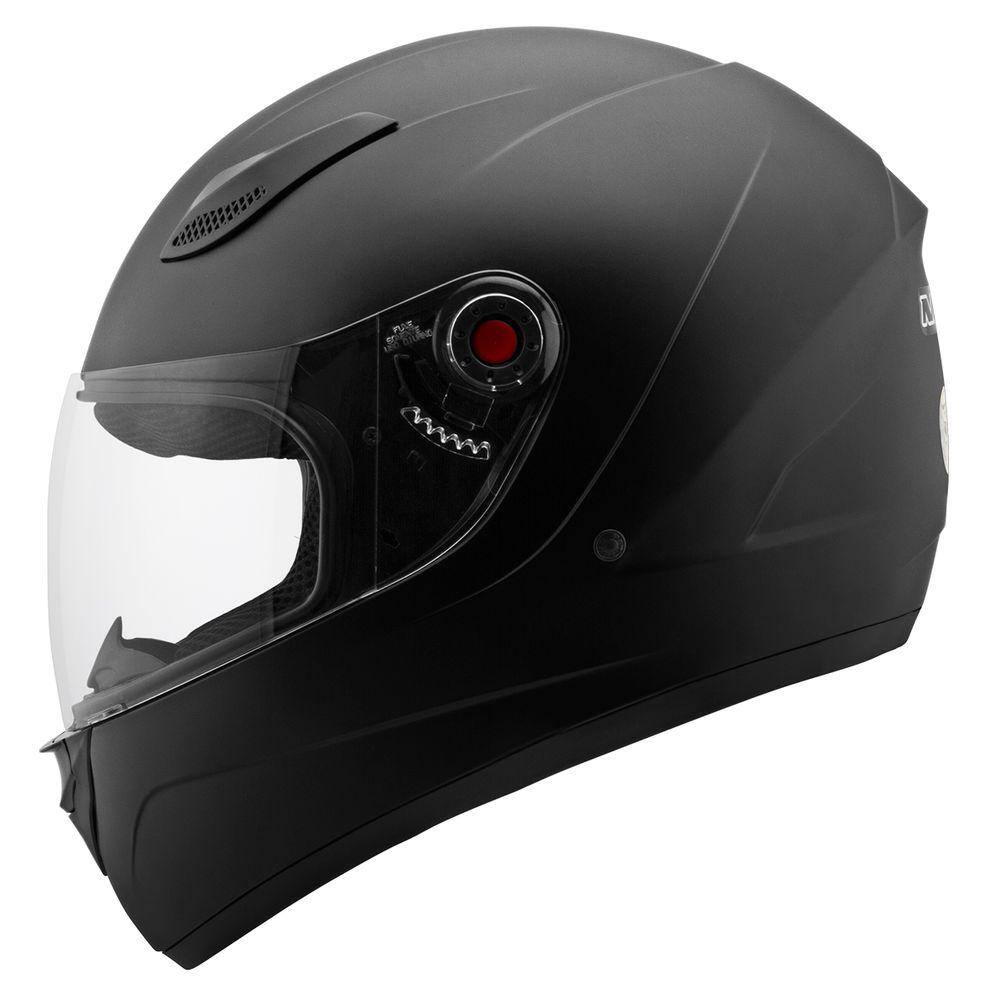 Capacete moto preto fosco fechado | Black Friday Pontofrio