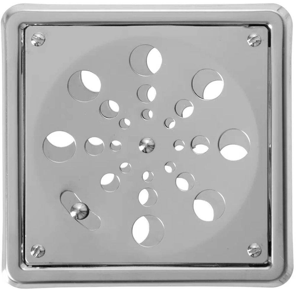 Grelha quadrada6 com fecho e caixilho aco inox fani | Pontofrio