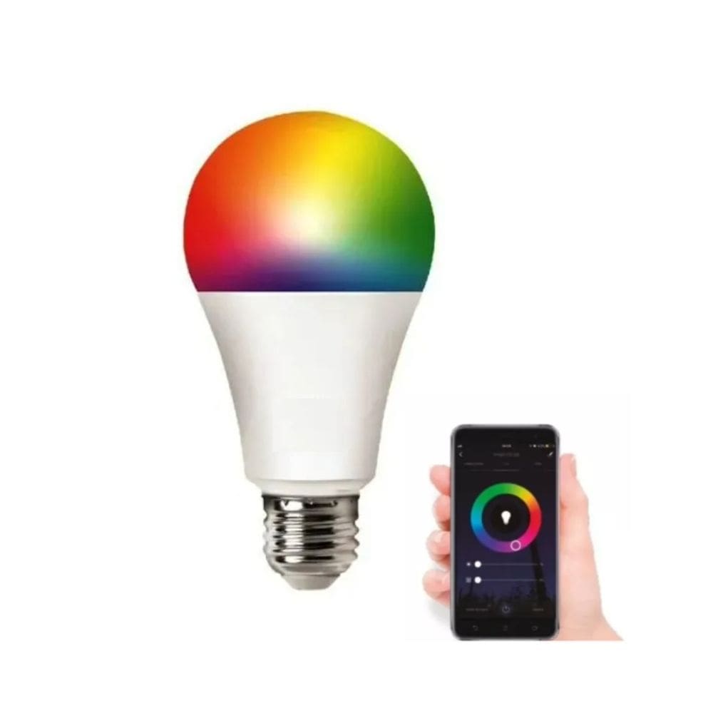 Lampada inteligente brilia lightsense bulbo led rgb controle por wi fi compativel com alexa e ...