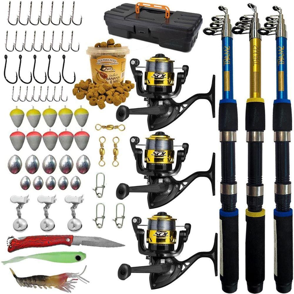 Varas pesca com passador 3 metros | Pontofrio