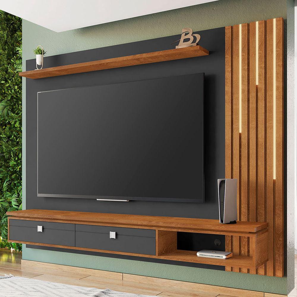 Painel de tv preto com led | Pontofrio