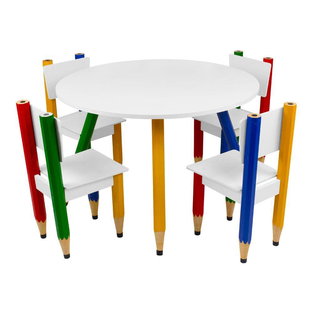 Mesa infantil madeira com cadeira | Pontofrio