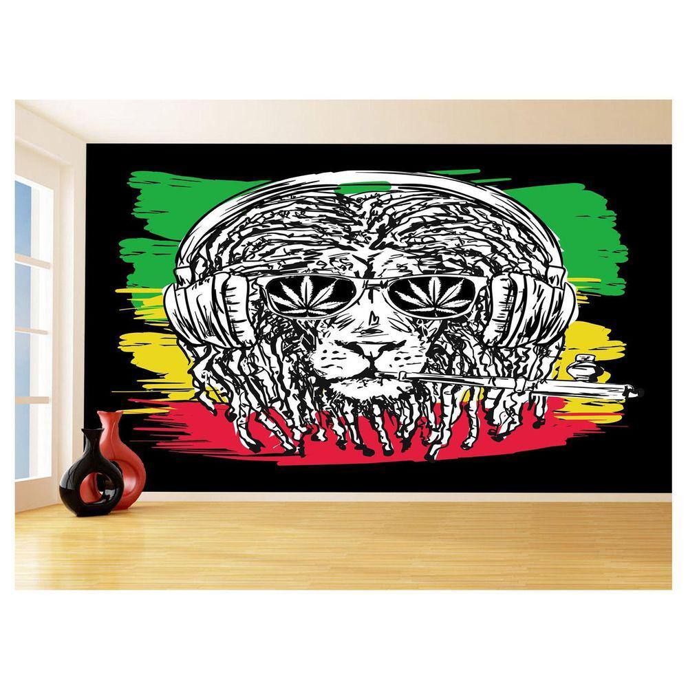 Leao Rasta Com Papel De Parede Dreads