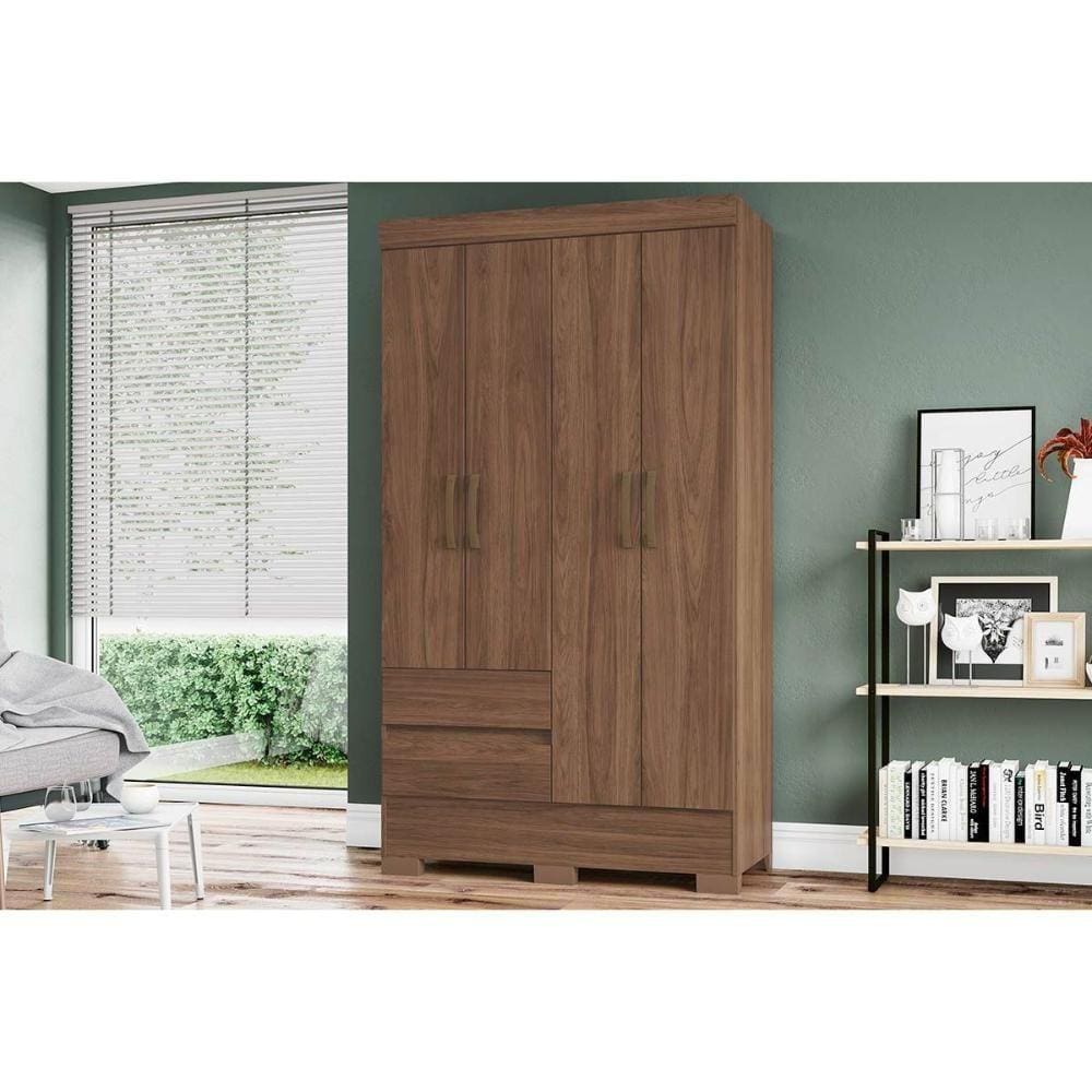 Guarda roupa com gaveta e porta abrir | Pontofrio