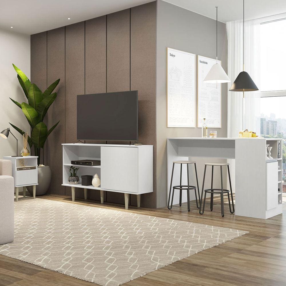 Mesa jantar mais rack | Pontofrio