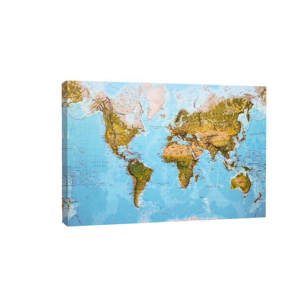 Quadro mapa mundo | Pontofrio