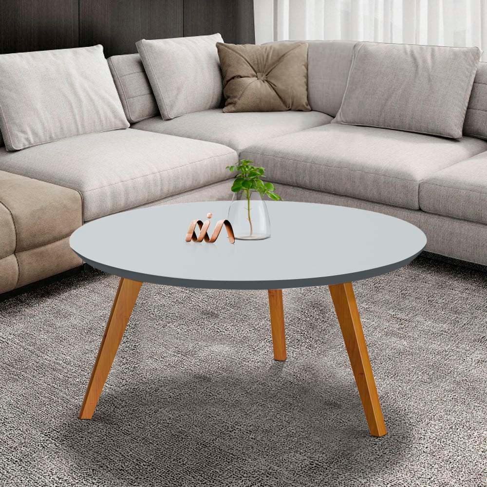 Mesa centro branca redonda | Pontofrio