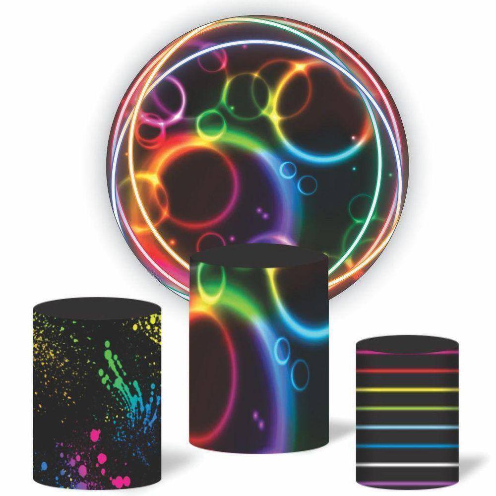 Painel neon redondo | Pontofrio