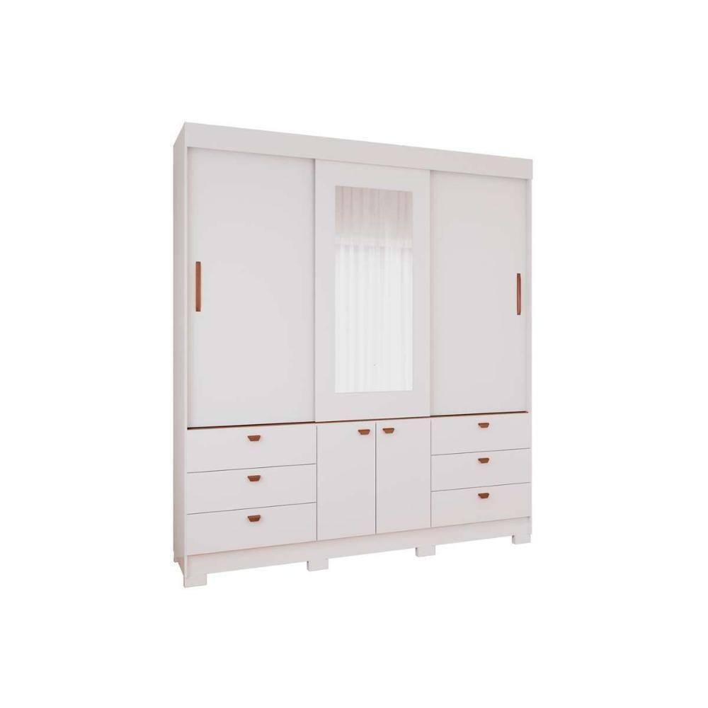 Guarda roupa casal espelho portas de abrir | Pontofrio
