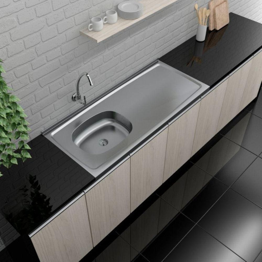 Cuba inox com valvula cozinha | Pontofrio