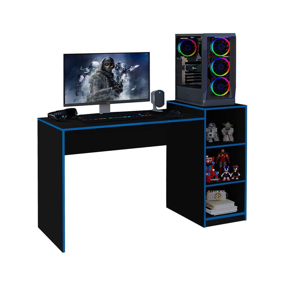Mesa gamer azul | Pontofrio