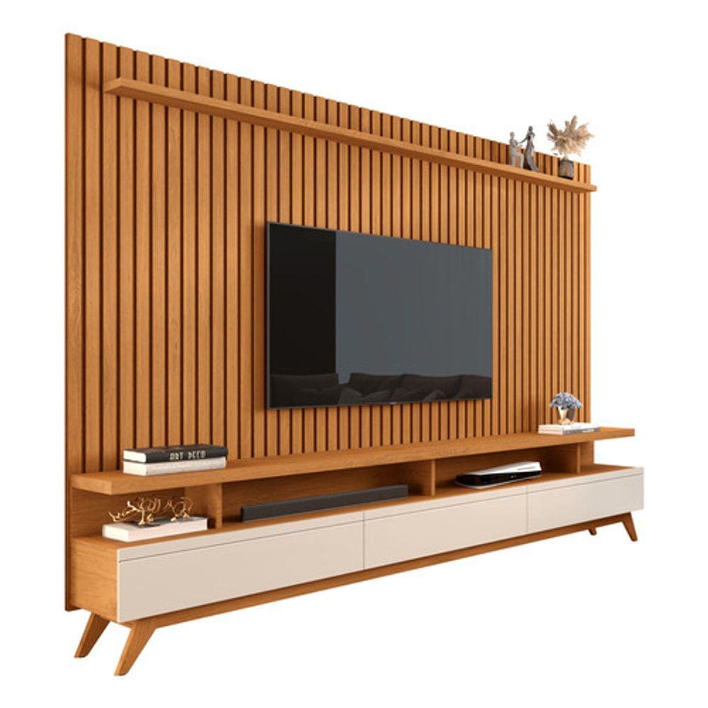 Painel ripado conjunto sala | Pontofrio