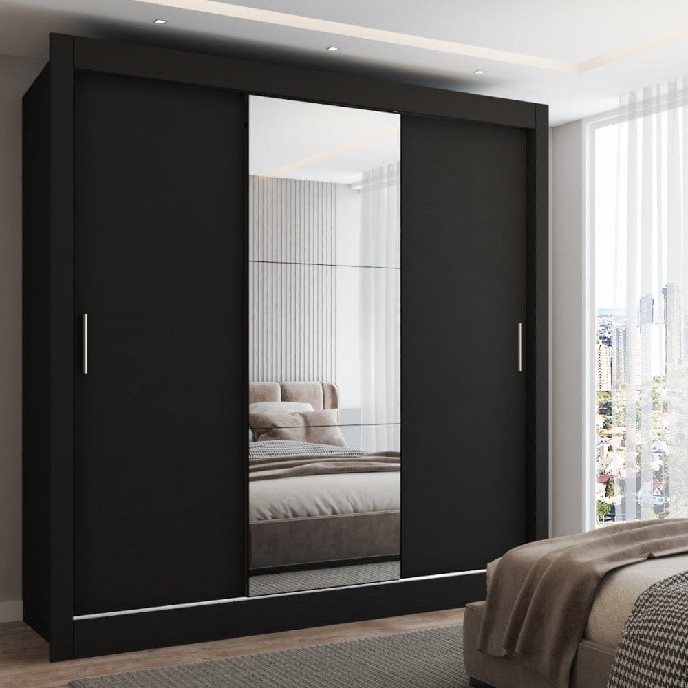 Guarda roupa casal preto florida | Pontofrio