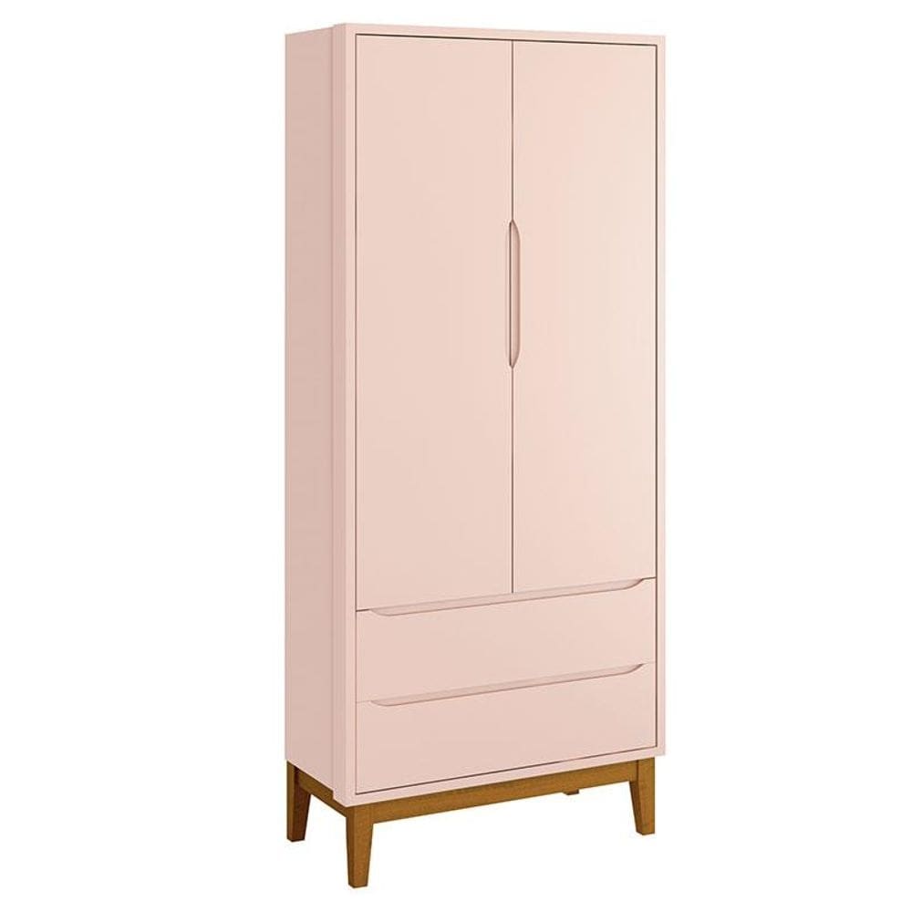 Guarda roupa infantil rosa new classic | Pontofrio