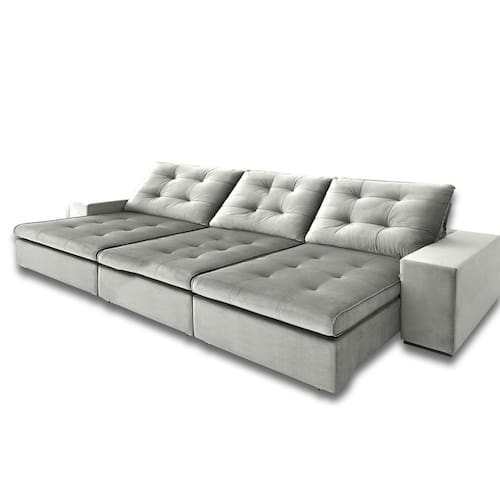 Sofá Retrátil e Reclinável 3 Lugares Mahal Espresso | Ponto