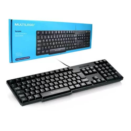 Teclado Slim Preto Usb Abnt2 Multilaser | Ponto