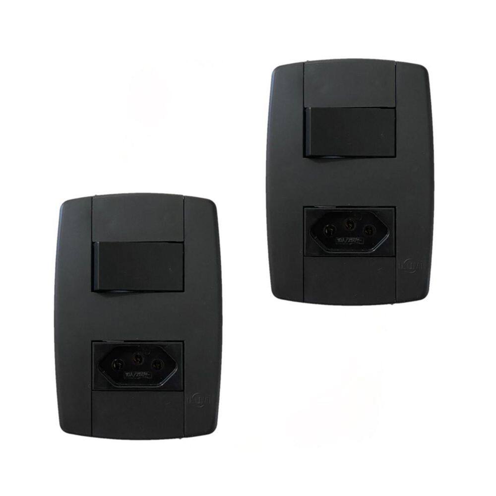 Tomada preta simples | Pontofrio