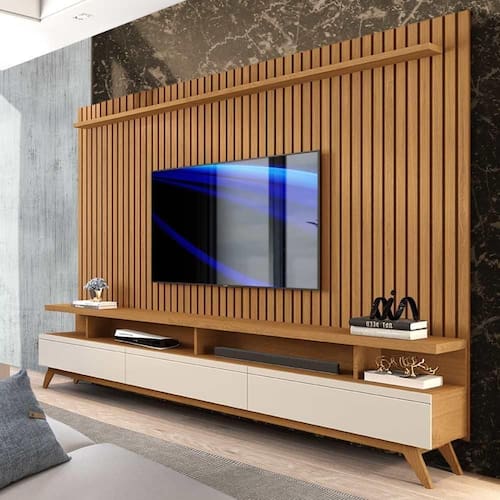 Painel Ripado Com Rack Tv Até 75 | Ponto