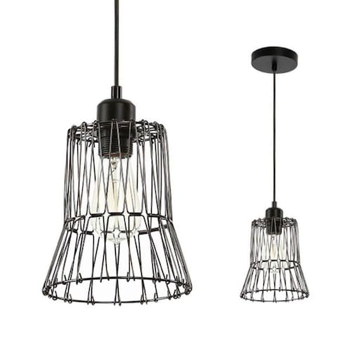 Lustre Pendente Taschibra Forms M 170 Preto | Ponto